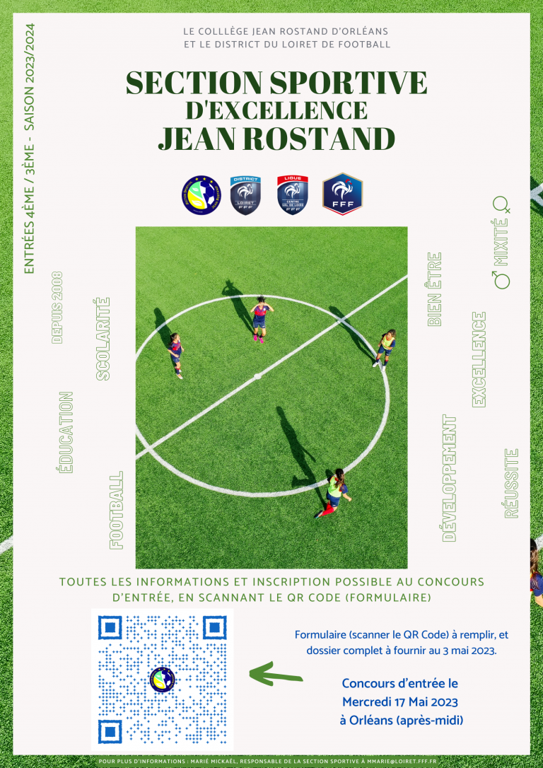 Concours d’entrée Section Sportive d’Excellence Jean Rostand 23/24 ...